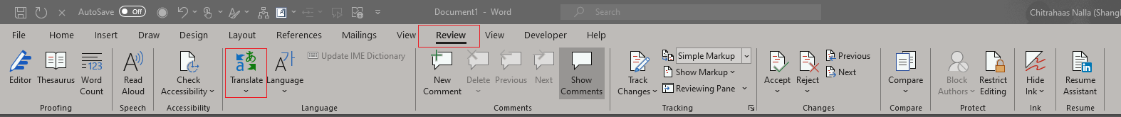 microsoft 365 app / word translation - Microsoft Q&A