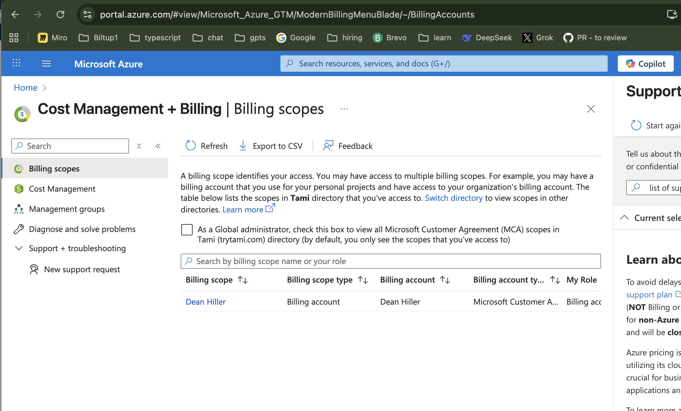 Lol, clicking purchase support goes to another table where you cannot ...