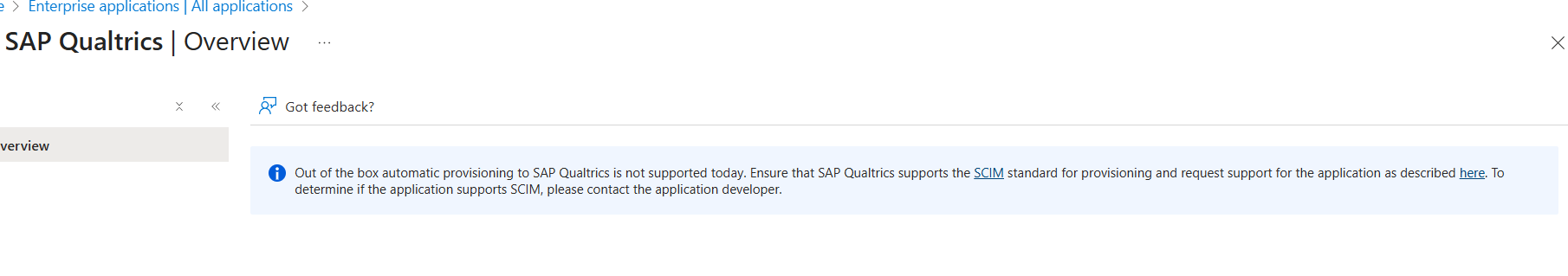 User Provisioning via SCIM Gone From Enterprise App - Microsoft Q&A