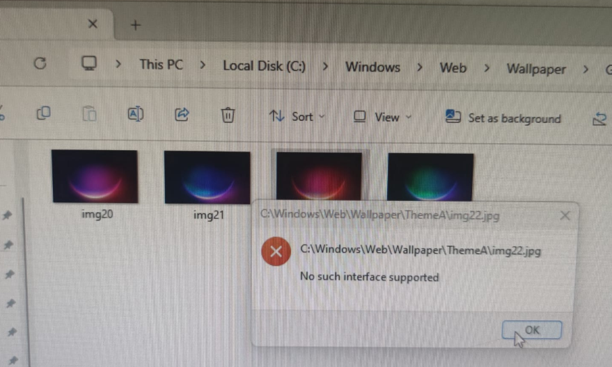 How come the Microsoft Photo (Win11-23H2) cannot open any image files (jpg, png, bmp, etc ...