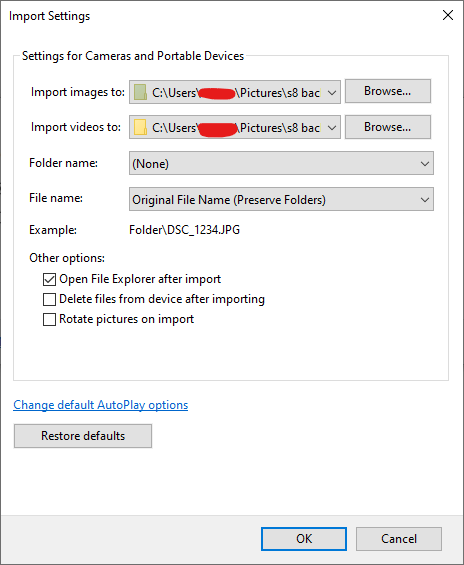Windows 10 import picture's and videos not detecting correct android ...