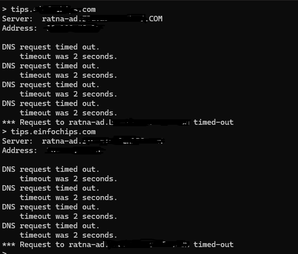DNS request time out - Microsoft Q&A DNS request time out - Microsoft Q&A