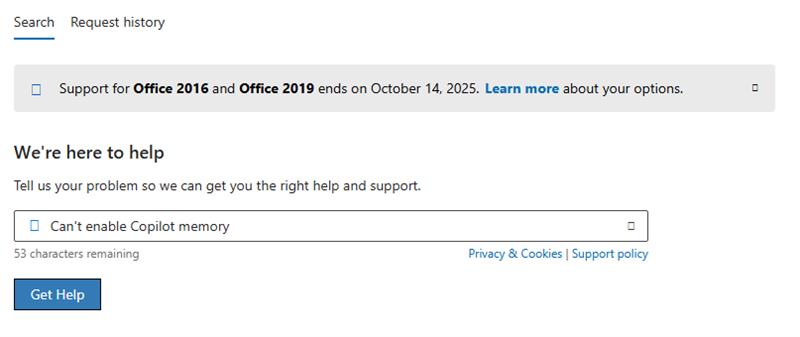 Copilot Memory Disabled, Browser Override, and Support Challenges — As ...