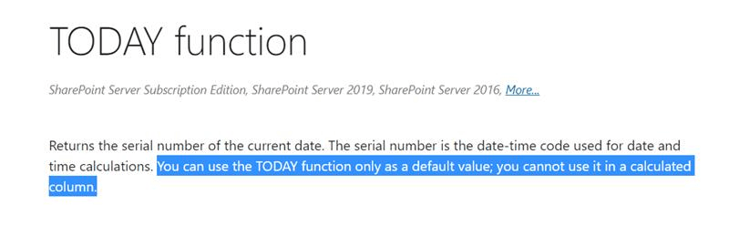 Calculated column in microsoft lists - Microsoft Q&A