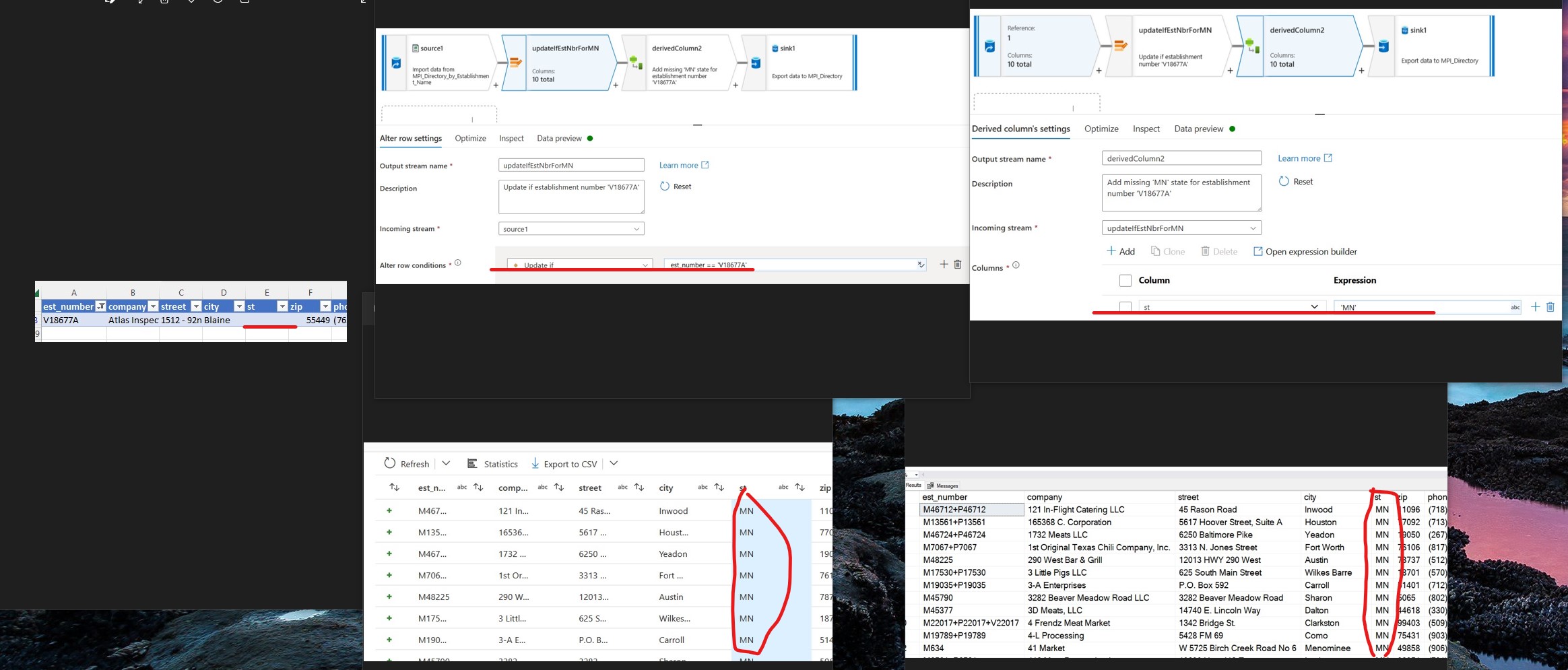 Alter Row and Derived Column Not Working Correctly - Microsoft Q&A