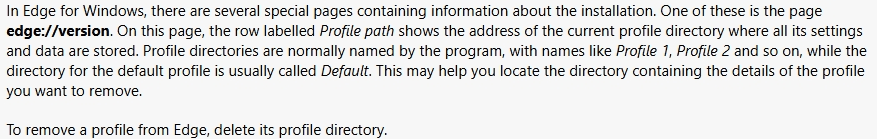 I cannot remove profiles from EDGE on Mac. They keep re-populating and ...