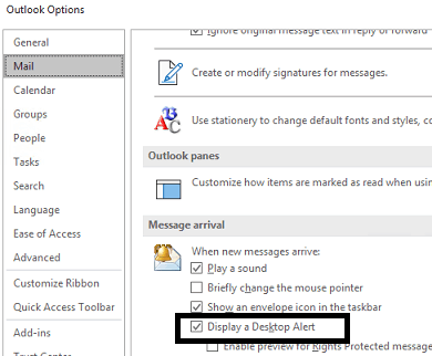 Outlook notifications aren't appearing on my screen. - Microsoft Q&A