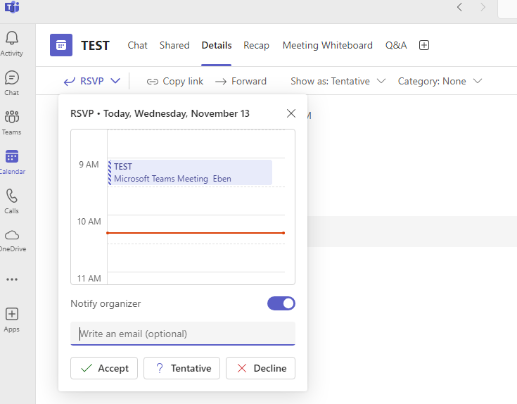 Edit response when decline meeting invitation in Microsoft Teams meeting - Microsoft Q&A
