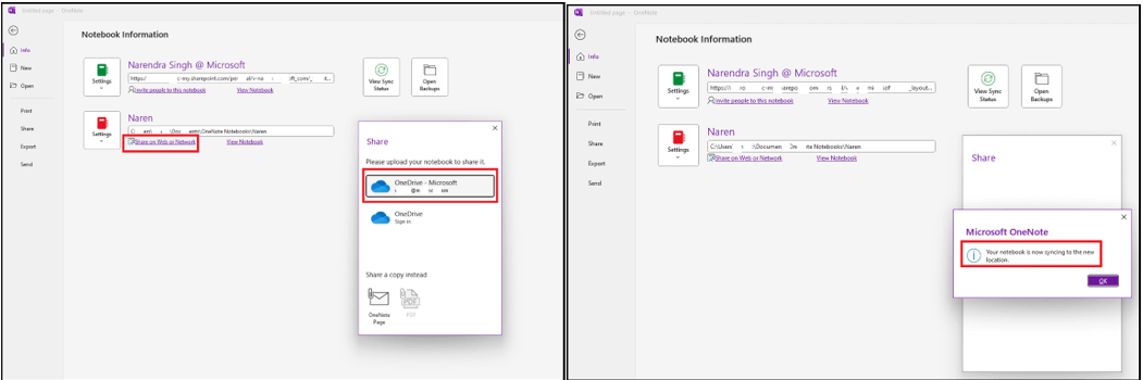 How can i manually upload a OneNote file to my Onedrive via the browser, that i can open with my ...