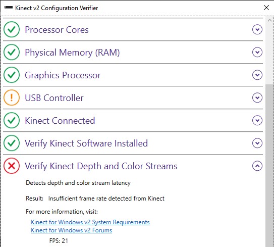 Kinect Verify Depth And Color Streams Error Microsoft Qanda