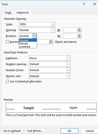 Why do some letters within a line appears slightly lower than other ...