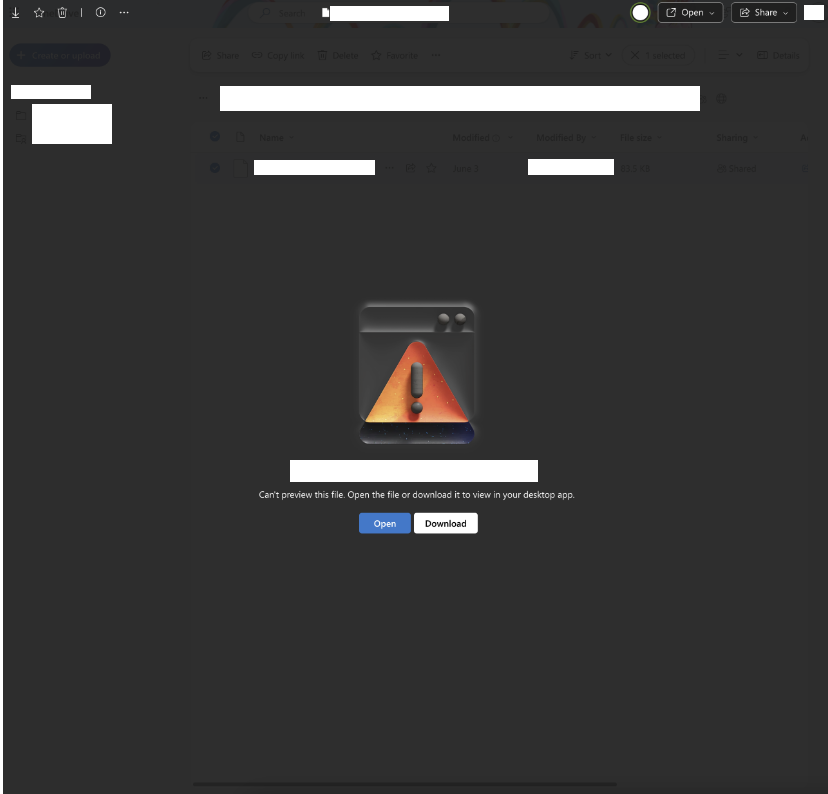 I am struggling to open some documents on OneDrive, I also do not know ...