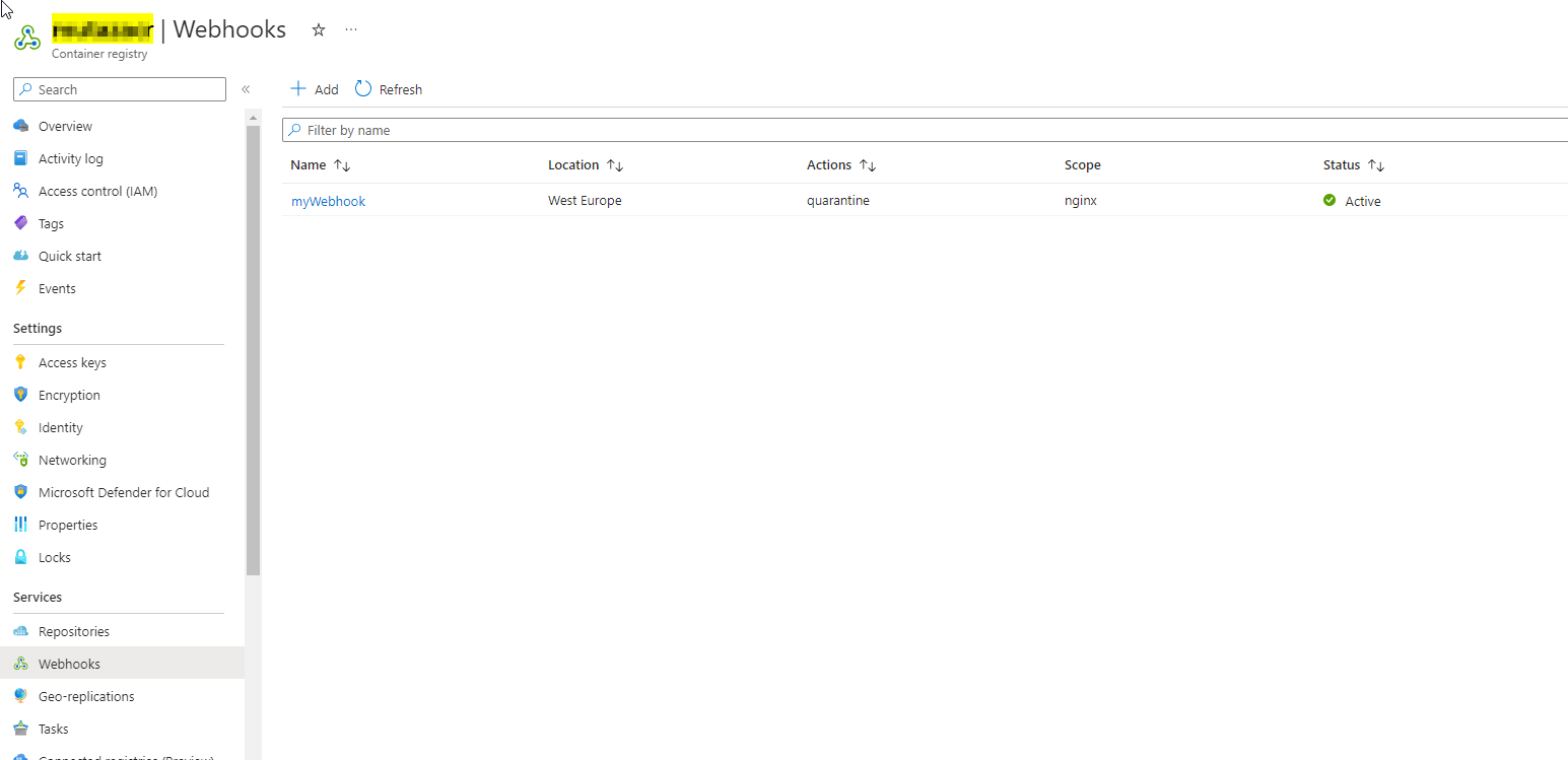 Quarantine action not available on Azure Container Registry (ACR ... Quarantine action not available on Azure Container Registry (ACR ...