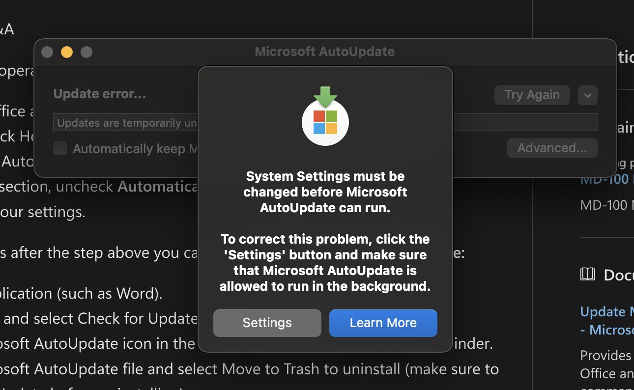 How to stop MS Autoupdate wasting my time on Mac OS15 - Microsoft Q&A