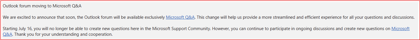 New Microsoft Q&A Forum - Microsoft Q&A