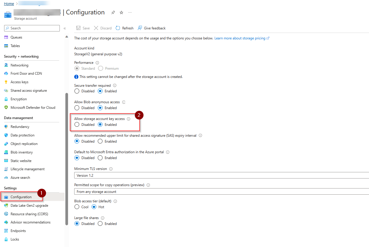 [Azure AI Studio] Chat Playground Error when adding Blob Storage as data source: We couldn't ...
