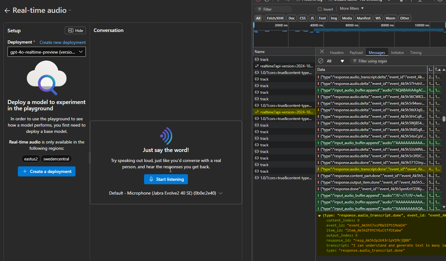 The GPT-4o-realtime-preview doesn't work - Microsoft Q&A