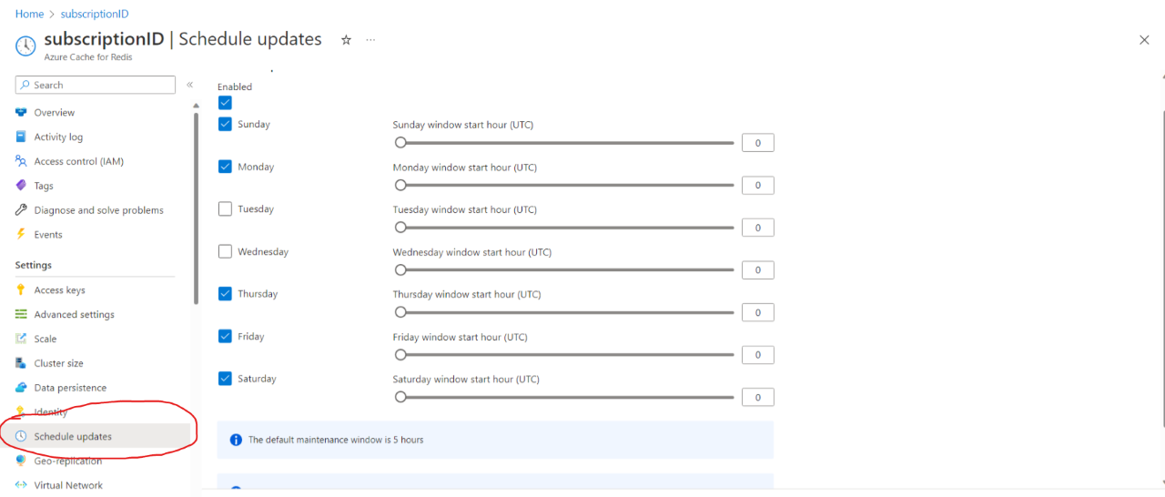 What is a patch schedule for azure redis cache. - Microsoft Q&A
