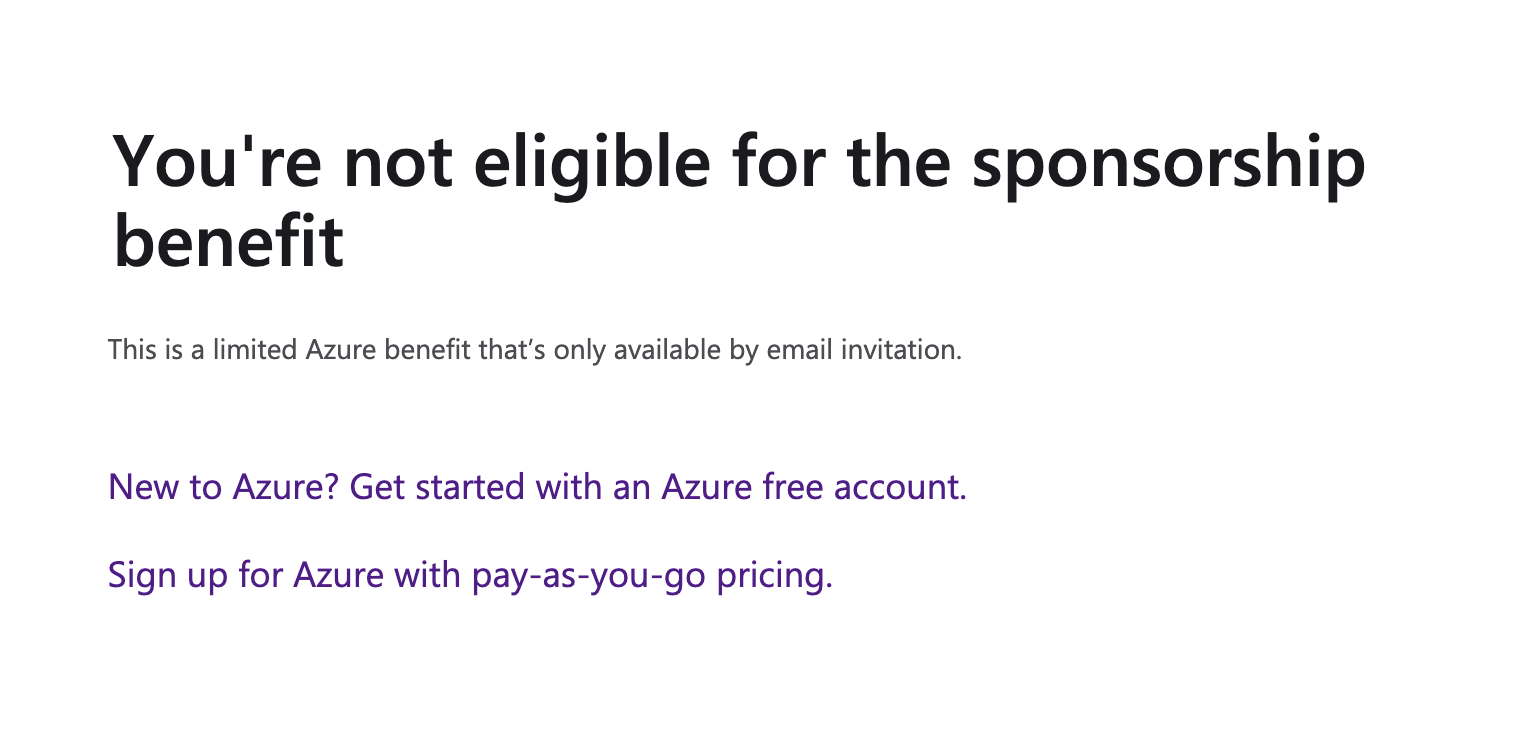 I can not use Startups Founders Hub credits on azure - Microsoft Q&A