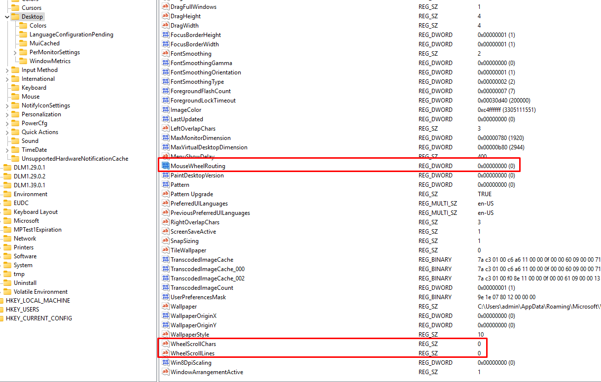 Can't disable mouse scroll wheel in latest windows preview 26052 ... Can't disable mouse scroll wheel in latest windows preview 26052 ...