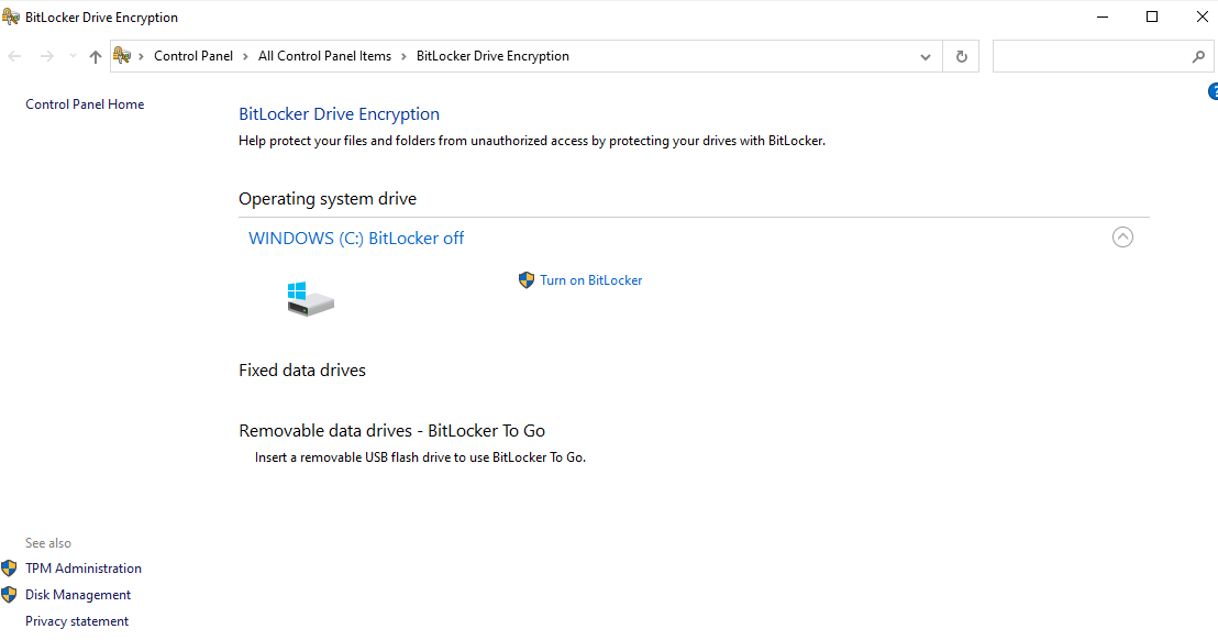 bitlocker not working on dual drive - Microsoft Q&A