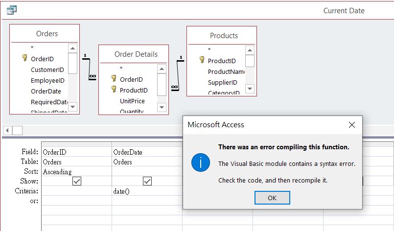 Access 2019 Date Function Problem Microsoft Qanda