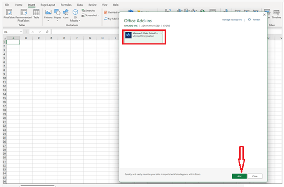 Visio Data Visualizer Cannot Be Added As Add In In Excel Microsoft Qanda