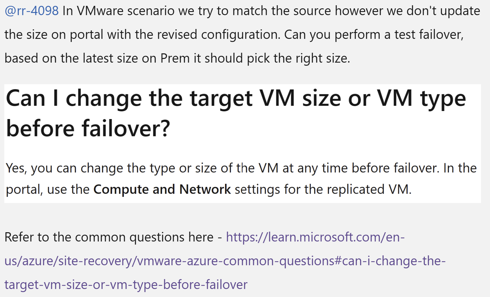 Azure Site Recovery Change Azure VM Properties - Microsoft Q&A