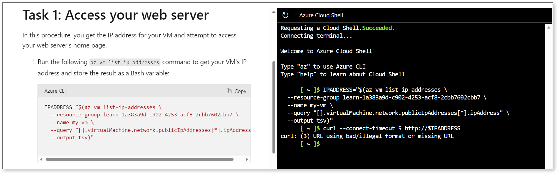 unit 9 of 14 exercise for virtual networking on "describe azure compute and network services ...