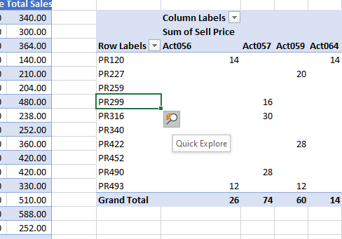 Quick Explore Tool in Excel - Microsoft Q&A