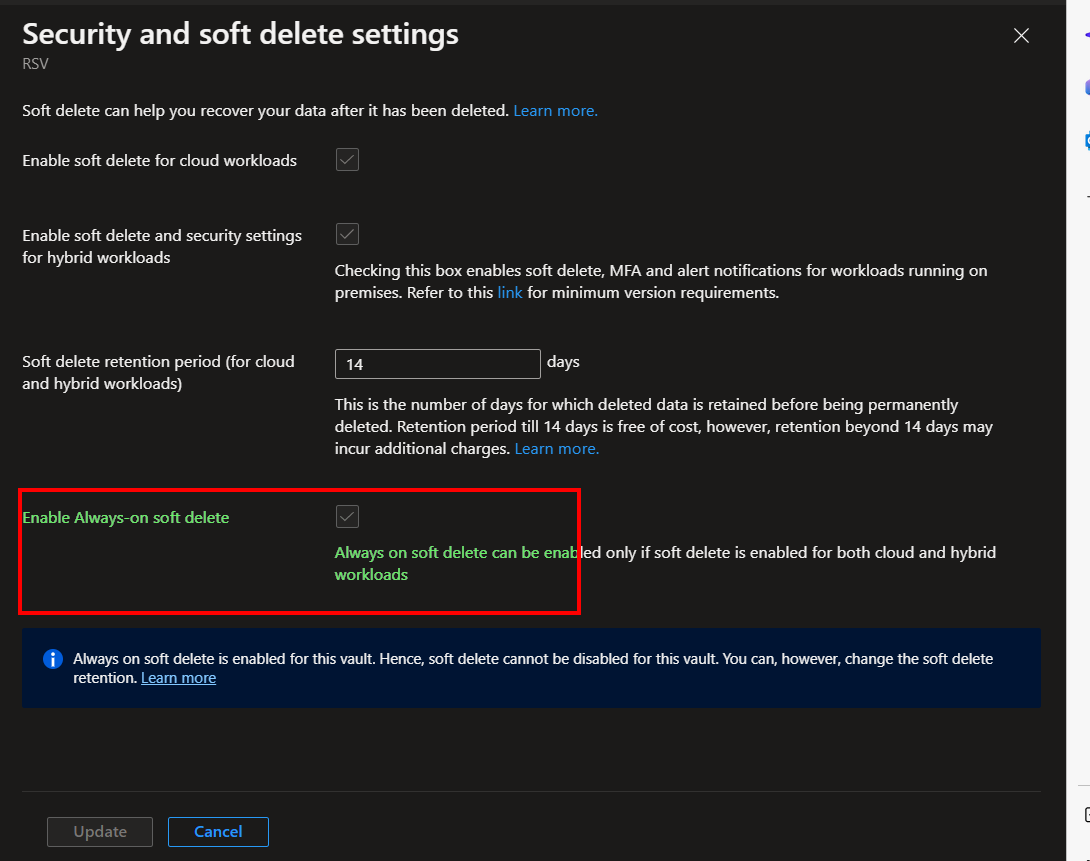 Unable to delete recovery service vault - Microsoft Q&A