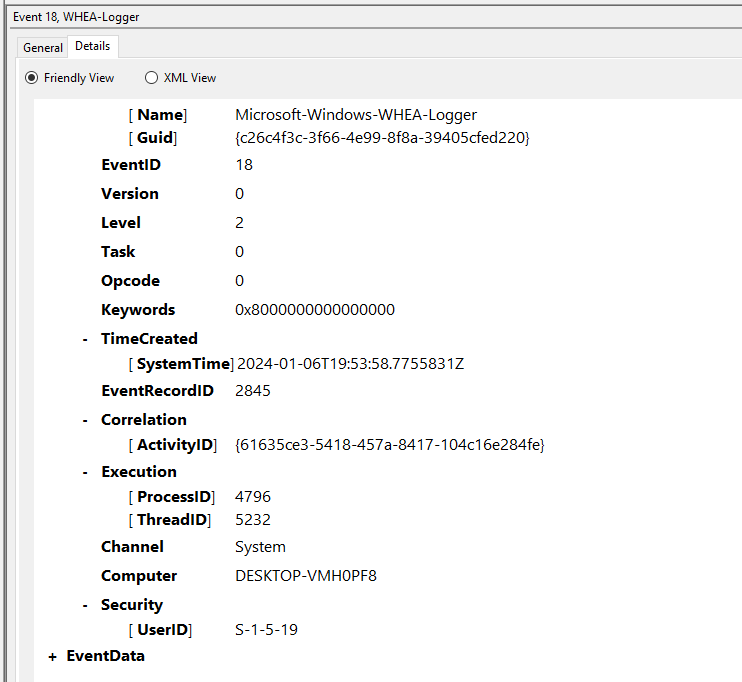 Event ID 18 WHEA-Logger - Microsoft Q&A