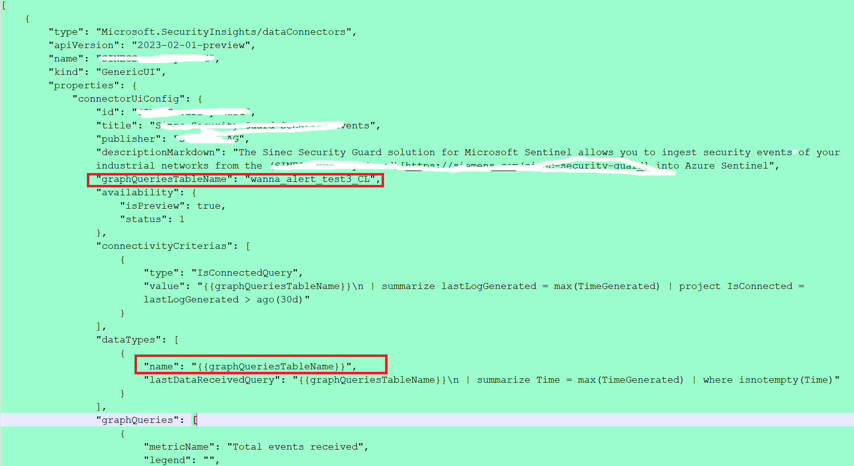 About "u.dataTypes is undefined" when importing DataConnector json - Microsoft Q&A