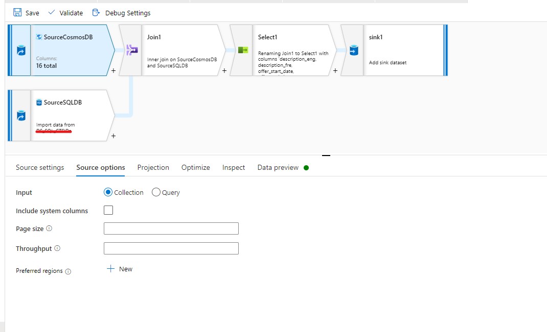 Use datafactory to merge data from cosmos db and azure sql database - Microsoft Q&A