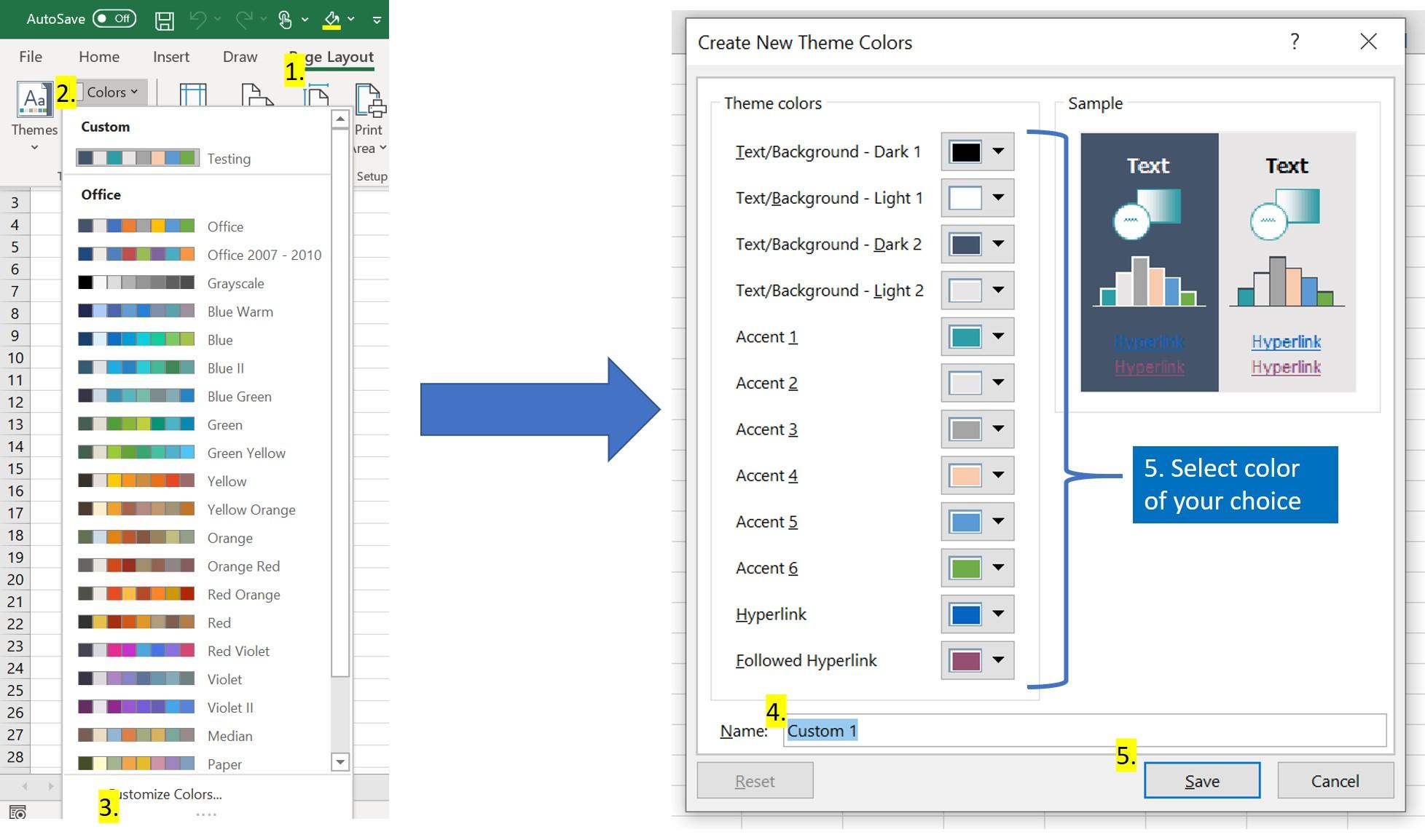 Excel 365 color palette - Microsoft Q&A