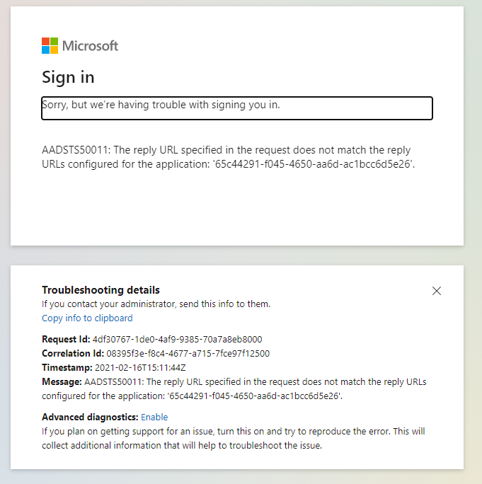 Azure B2c Custom Policies Openid Connect Error Microsoft Qanda