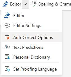 Cannot save in autocorrect - Microsoft Q&A