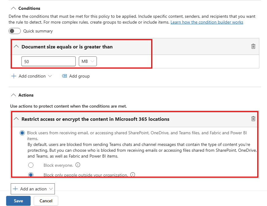 File sharing restrictions >=50mb in outlook. - Microsoft Q&A