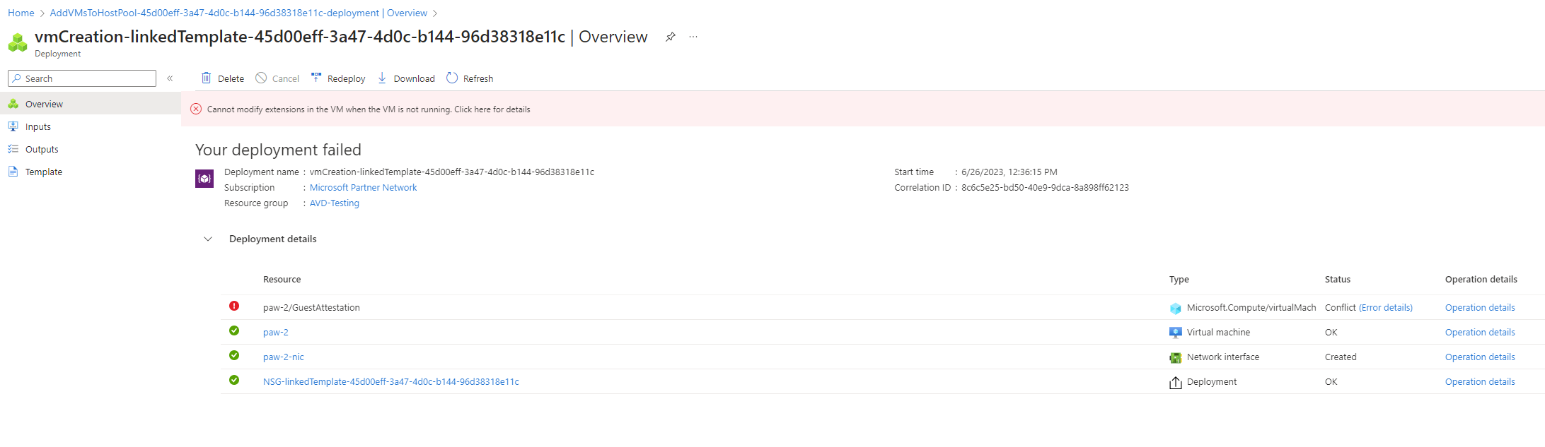 Deployment failed for Confidential VM on AVD - Microsoft Q&A