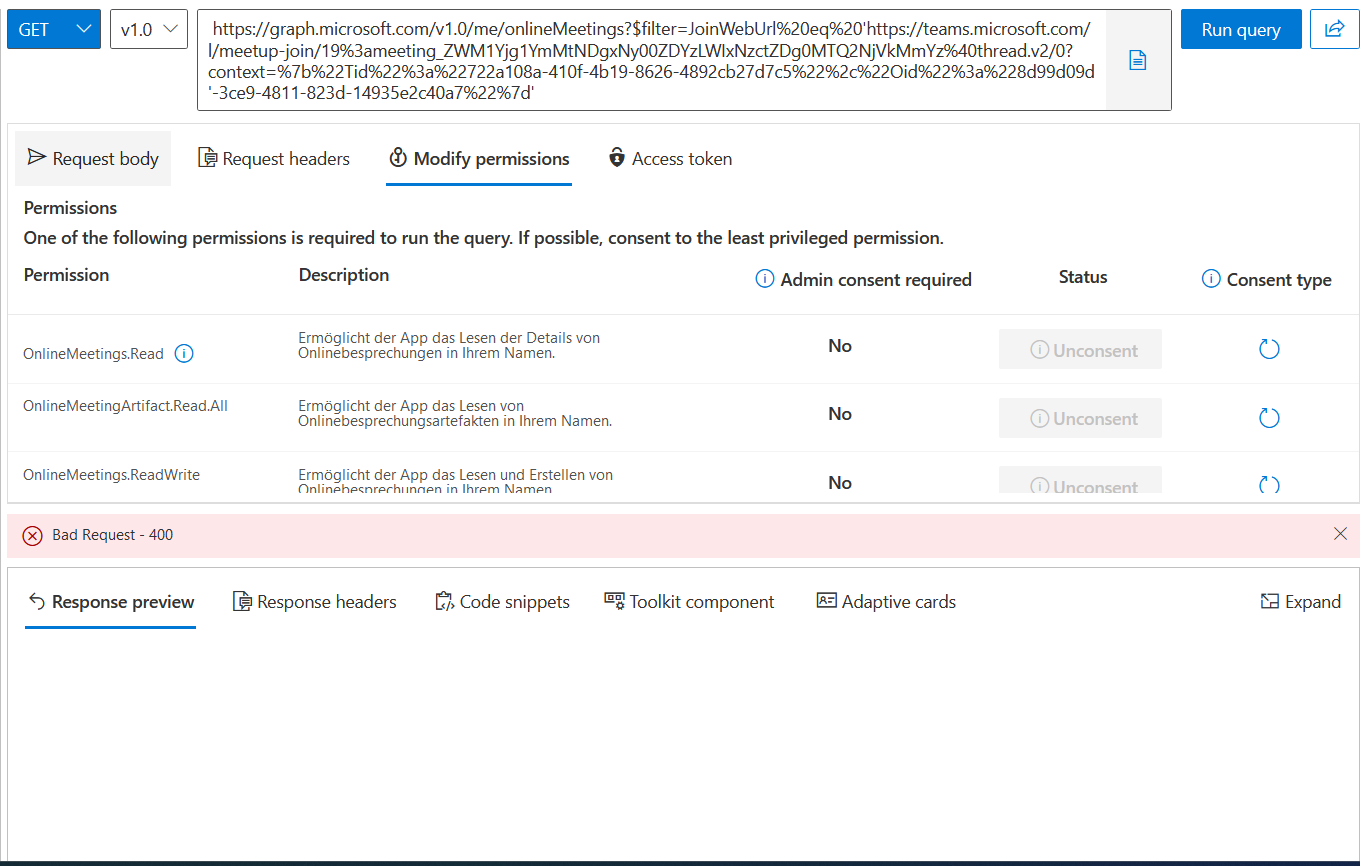 How to get Attendees Email-Address while there in a Meeting using GraphAPI, in a Tab In-Meeting ...