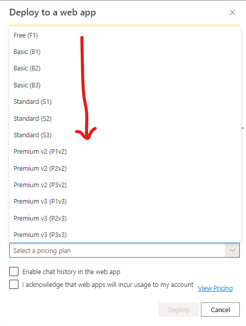 Deployment Issues with New Web App from AOAI Playground - Microsoft Q&A