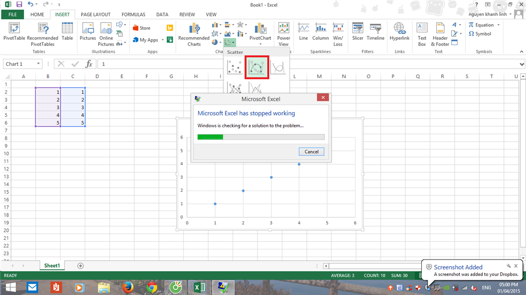 excel not responding and crash restart when i insert chart - Microsoft Q&A