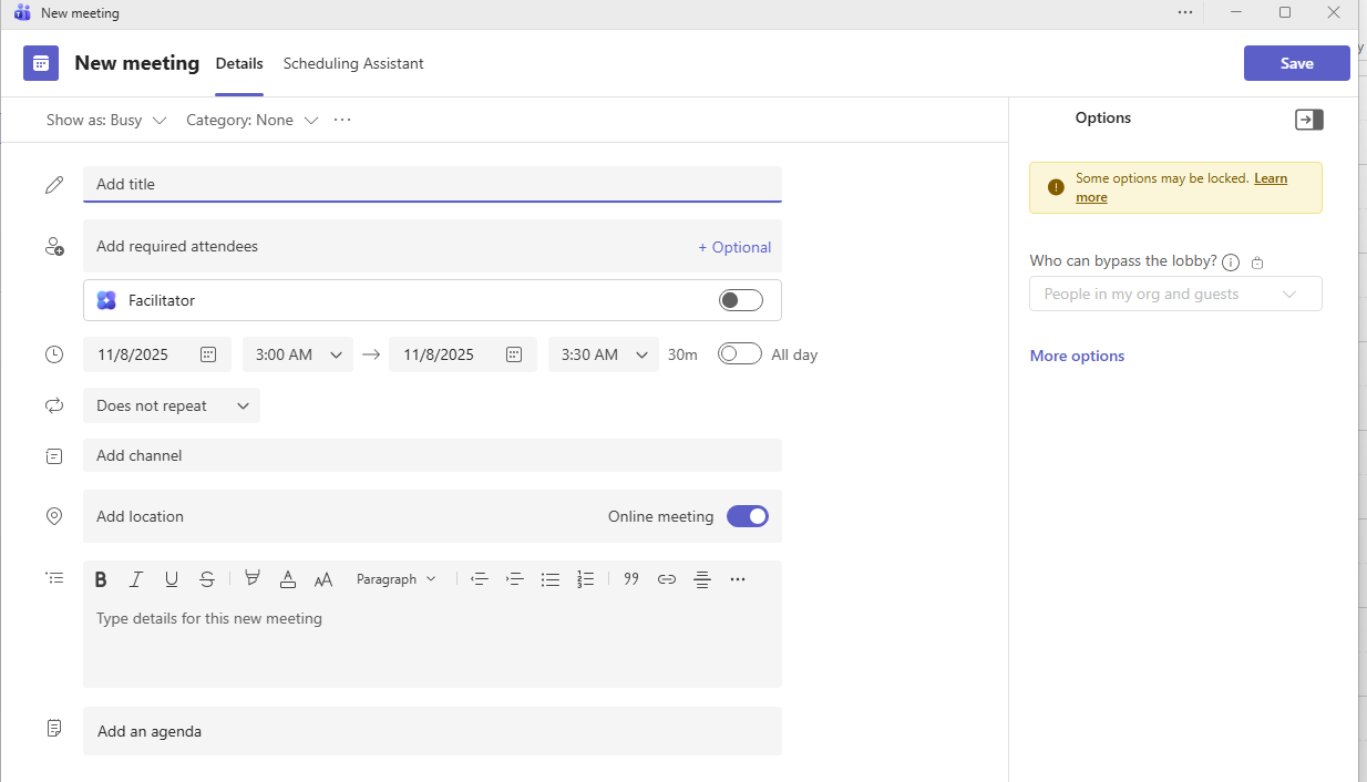 Difficulties in setting up teams meetings even though I have bought a ...