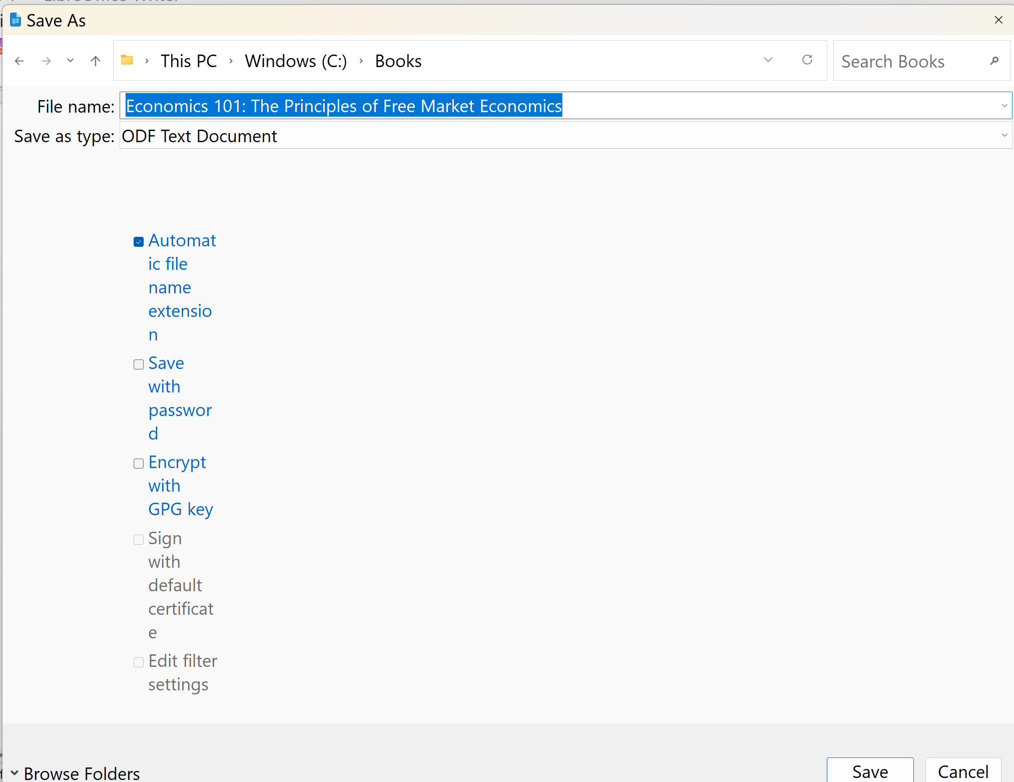 In Windows 11 "Save As..." the only way to view files is to use the ...