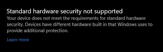 Windows 11 Device Security Settings not Available - Microsoft Q&A