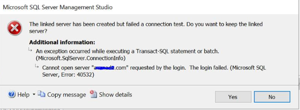 How to create a Linked Server with ******@domain.com credentials ...