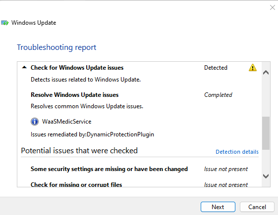 waasmedicservice windows update issue - Microsoft Q&A