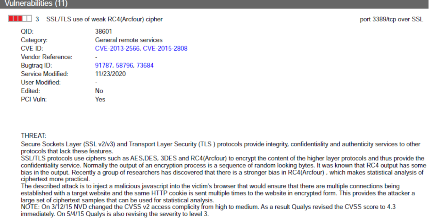 Ssl Tls Use Of Weak Rc4 Arcfour Cipher 3389 Microsoft Qanda
