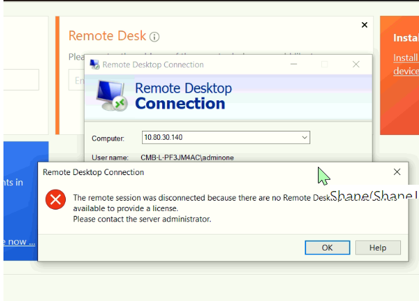 RDS error only for one VM in environmet - Microsoft Q&A