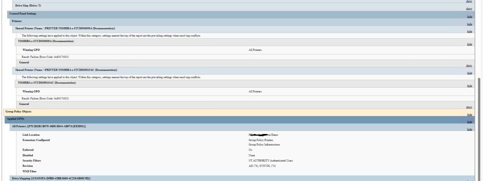 Not Deployed Printer GPO when i remove everyone - Microsoft Q&A